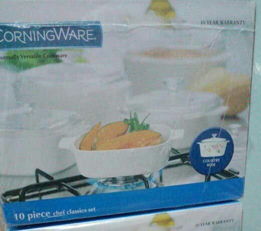 CorningWare Country Rose Stovetop Pyroceram Casserole (1L, 1.5L, 2L, 3L ...