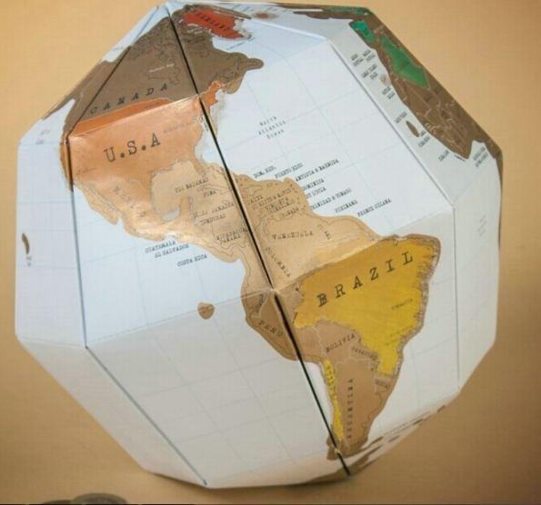 DIY 3D Globe Model With Scratch World Map, Hobbies & Toys, Stationery ...