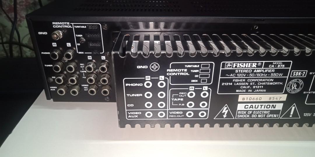 Fisher CA-875 Integrated Amplifier, Audio, Soundbars, Speakers ...