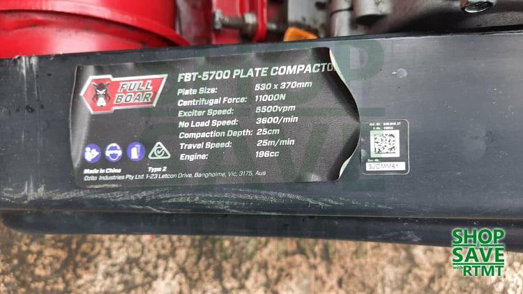 Full Boar Plate Compactor 6.5HP, Commercial & Industrial, Construction ...
