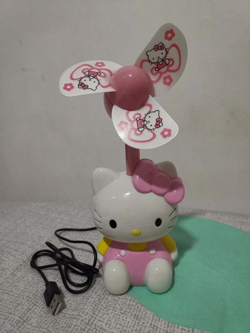 Hello kitty USB table fan, Furniture & Home Living, Lighting & Fans ...