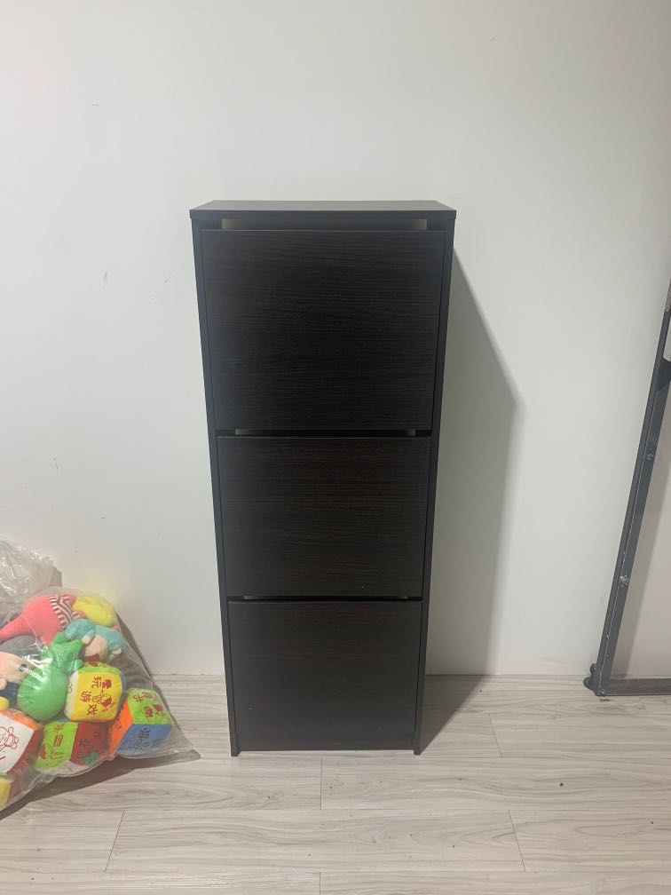 IKEA SHOE RACK BLACK, Furniture & Home Living, Furniture, Shelves ...