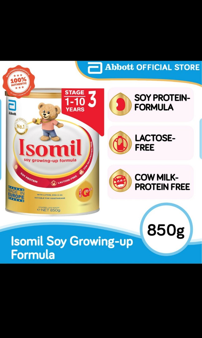 Isomil Soy Stage 3 850g, Babies & Kids, Nursing & Feeding, Weaning ...
