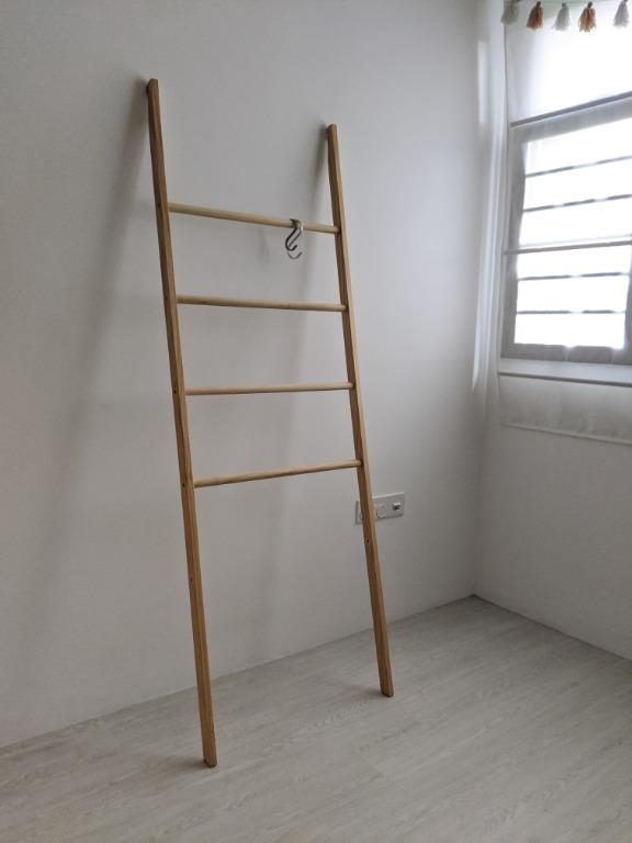 x 1 Japanese Style Wood Ladder Display Rack, Furniture & Home Living ...