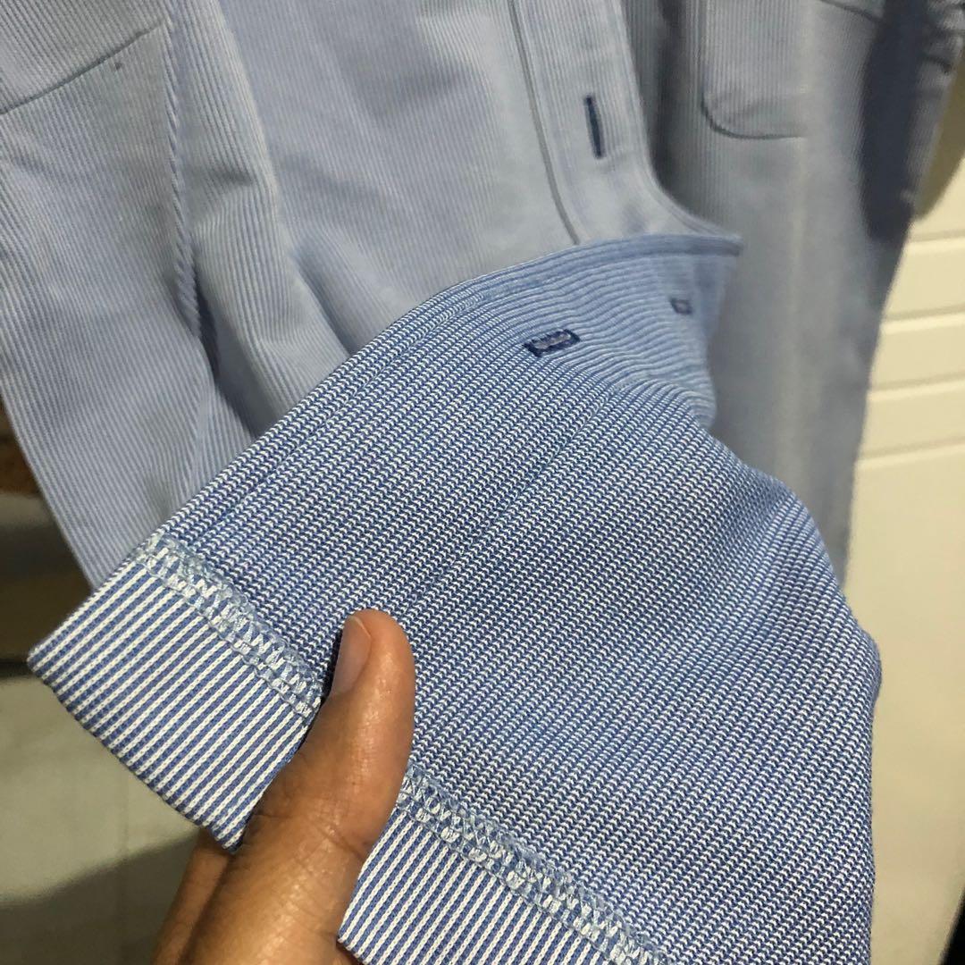 Kemeja Crop Biru Stella Vierge #Bersihakhir, Fesyen Wanita, Pakaian ...