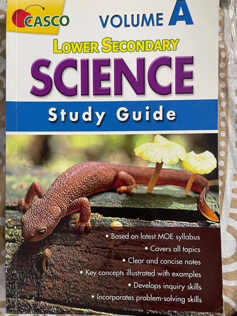 Lower secondary science study guide volume A and B on Carousell