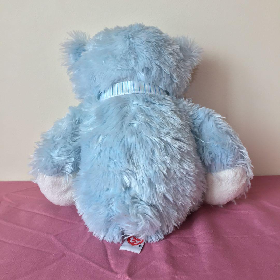 Ty Light Blue My First Teddy Bear Stuffed Toy [pastel Beanie Babies ...