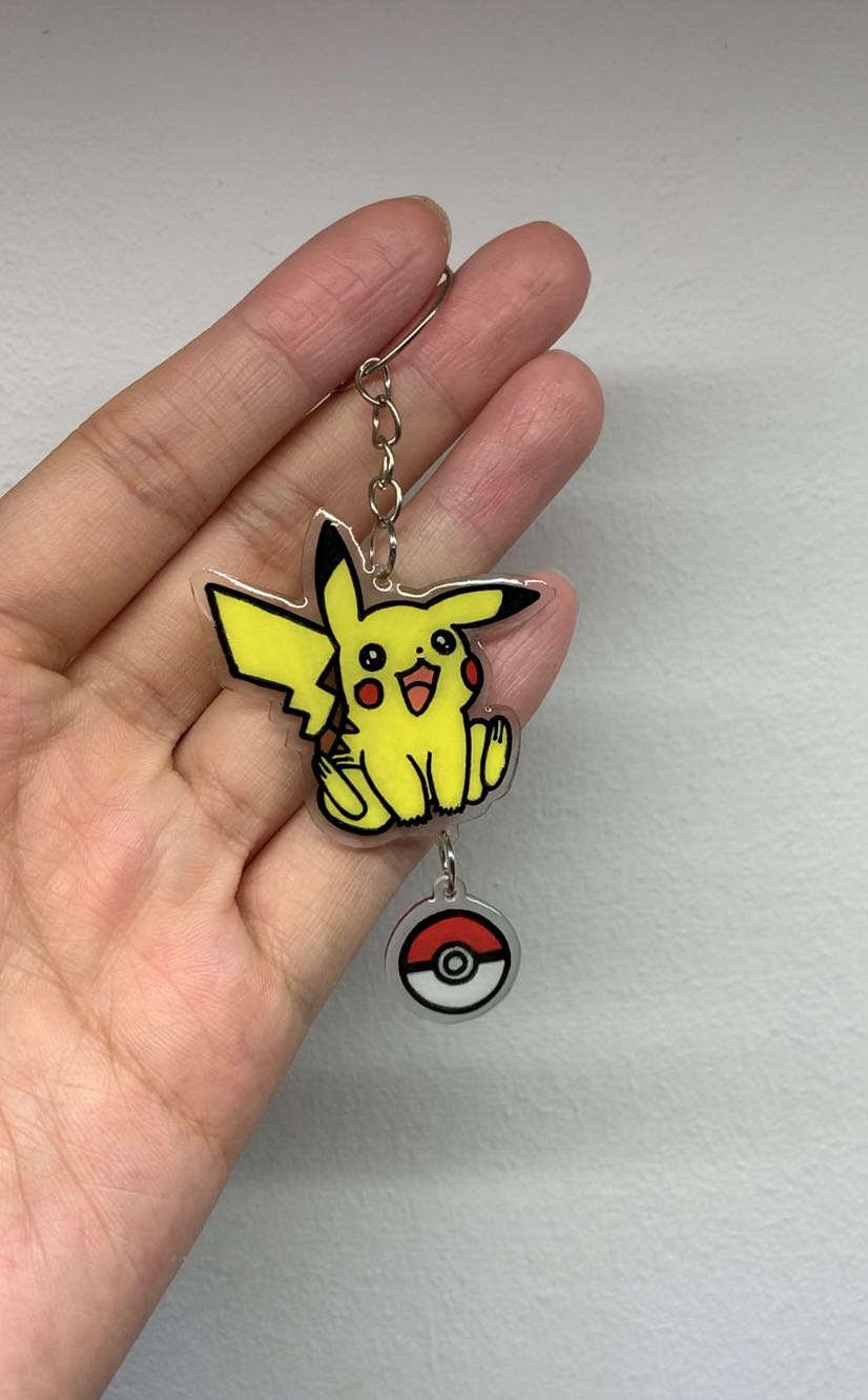 Pikachu and Stitch keychains, Hobbies & Toys, Stationery & Craft ...