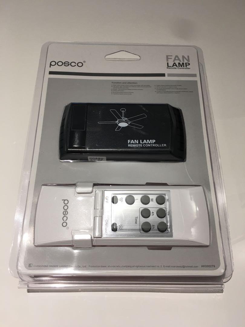 Posco Fan Lamp Remote controller, Furniture & Home Living, Lighting ...