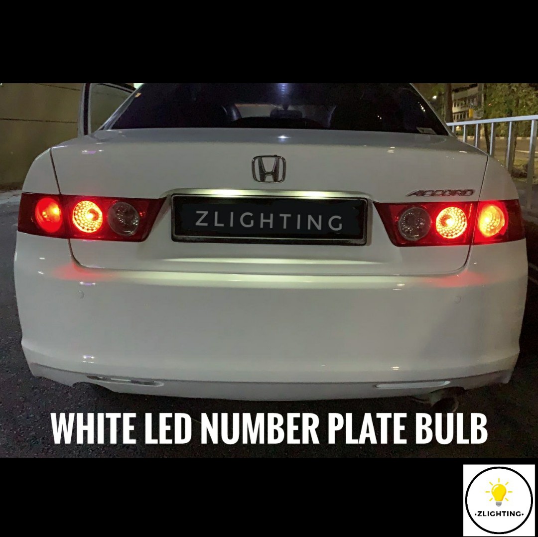 QUALITY White LED Car Number Plate License Plate Light Bulb | Honda Fit ...