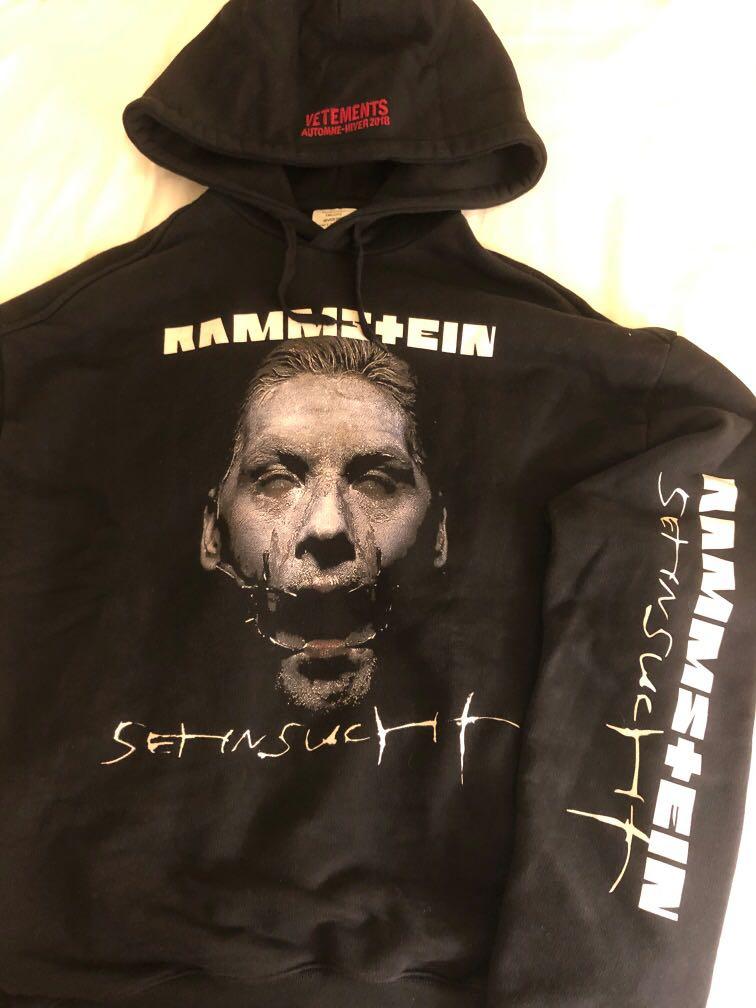 RARE Vetements Rammstein Hoodie, Men's Fashion, Tops & Sets, Hoodies on ...