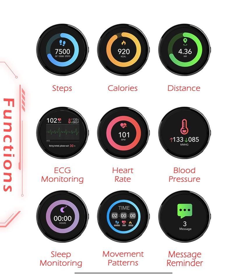 Smart Watch with BPM+ECG, Men's Fashion, Watches & Accessories, Watches ...