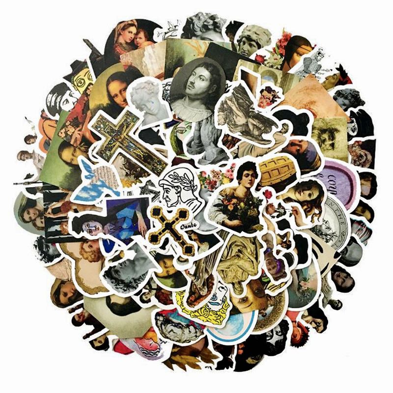 (Stickers) 50pc Renaissance Period European Art Statues Bust Famous ...