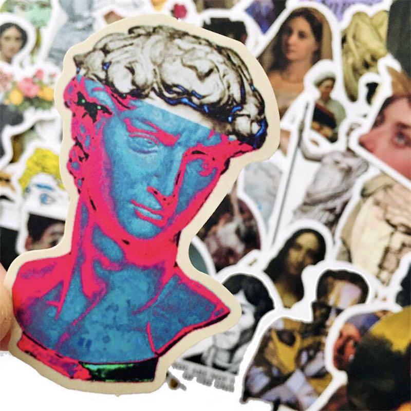 (Stickers) 50pc Renaissance Period European Art Statues Bust Famous ...