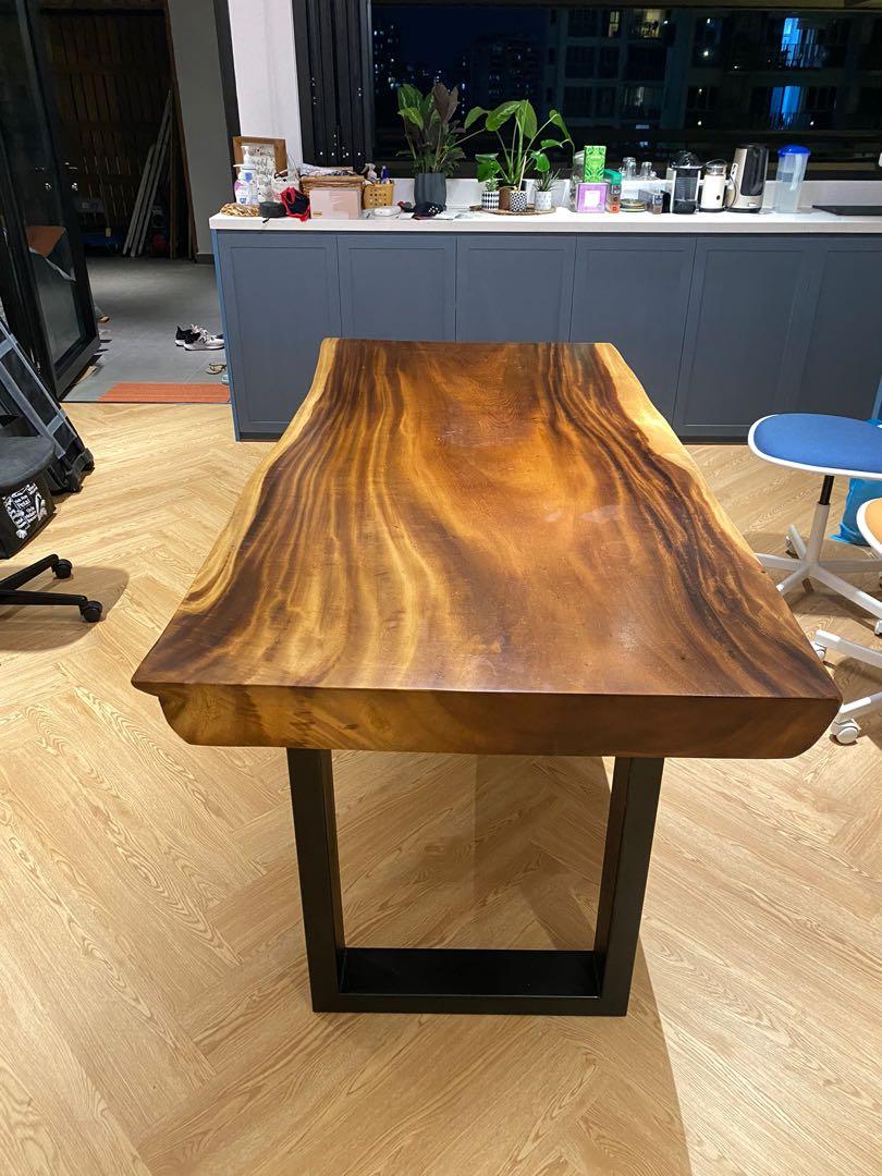 Suar Wood Dining Table, Furniture & Home Living, Furniture, Tables ...