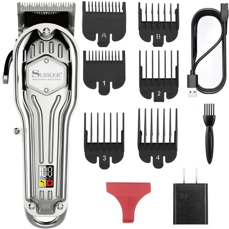 SURKER Mens Hair Clippers Cord Cordless Hair Trimmer Professional ...