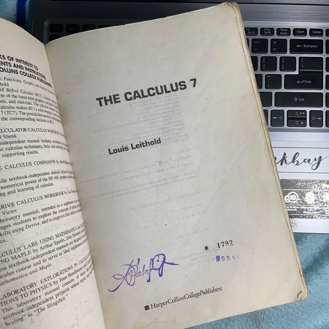 The Calculus 7 by Louis Leithold (TC 7), Hobbies & Toys, Books & Magazines, Religion Books on ...
