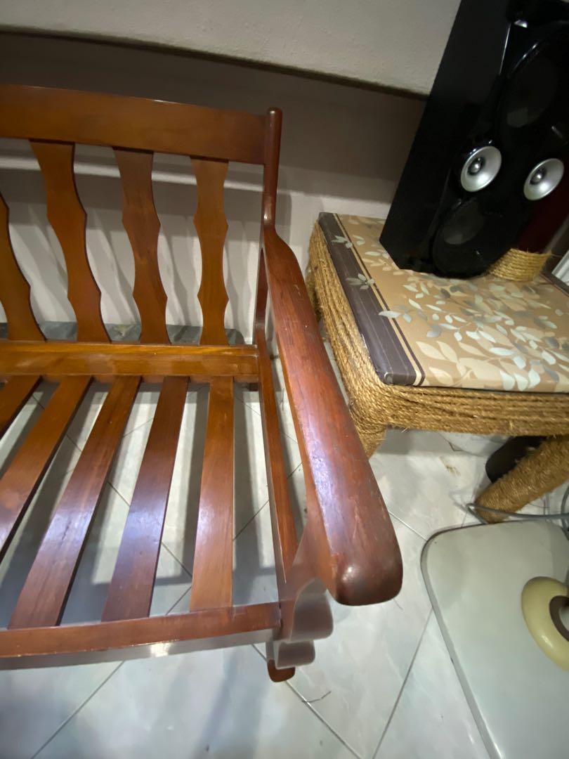 Wooden Sofa - 3 Seater Kerusi Pak Awang, Furniture & Home Living ...