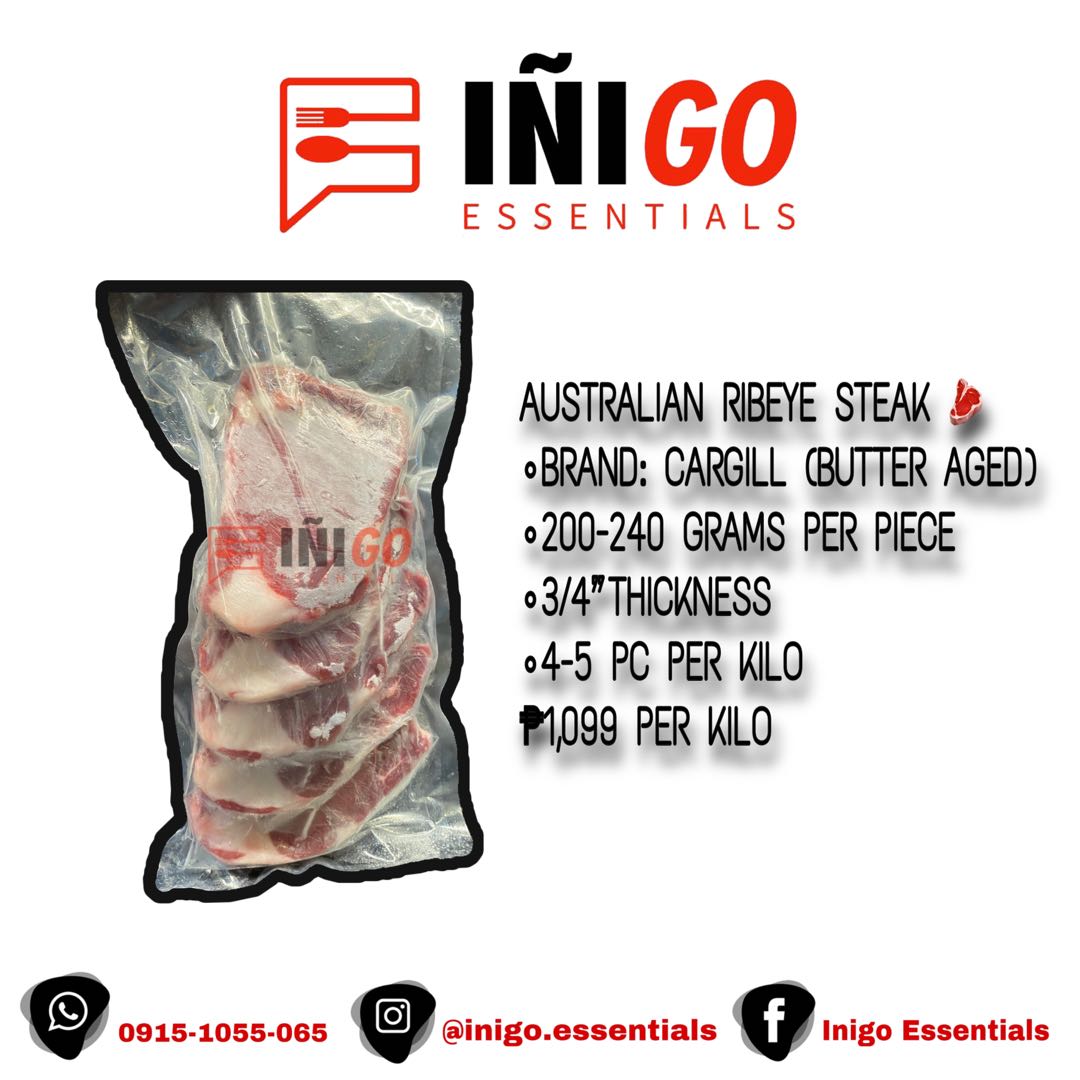 Australian Ribeye Steak Cargill, Food & Drinks, Fresh Produce on Carousell