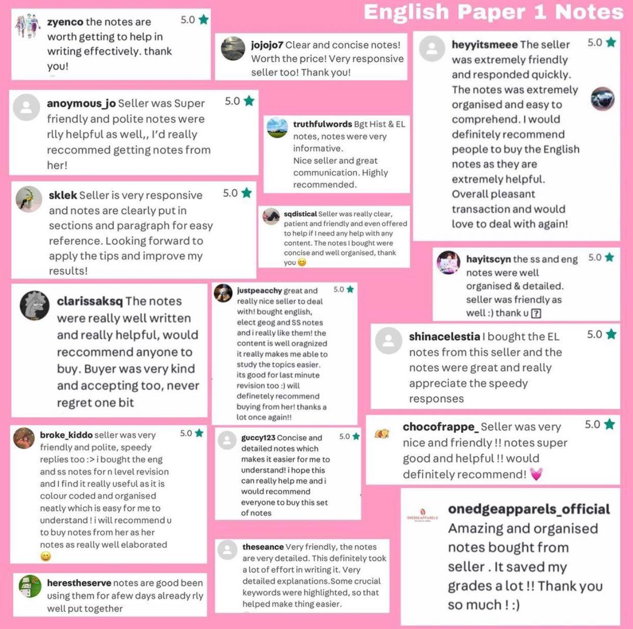 [by top scorer] BEST English Notes in SG for paper 1 composition ...