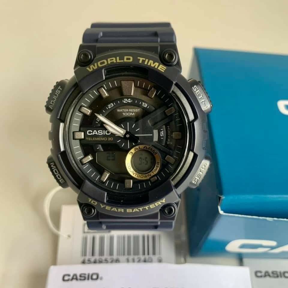 Casio Navy Blue Resin, Men's Fashion, Watches & Accessories, Watches on ...