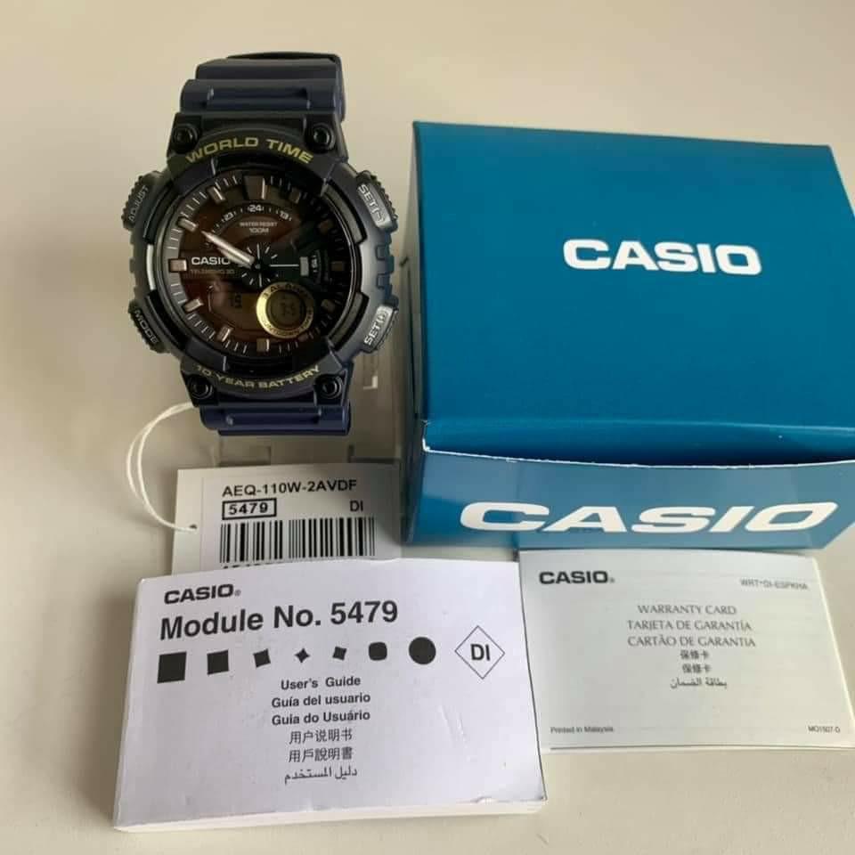 Casio Navy Blue Resin, Men's Fashion, Watches & Accessories, Watches on ...