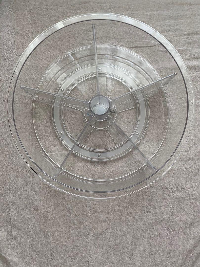 Clear Lazy Susan Rotating Turntable, Furniture & Home Living ...