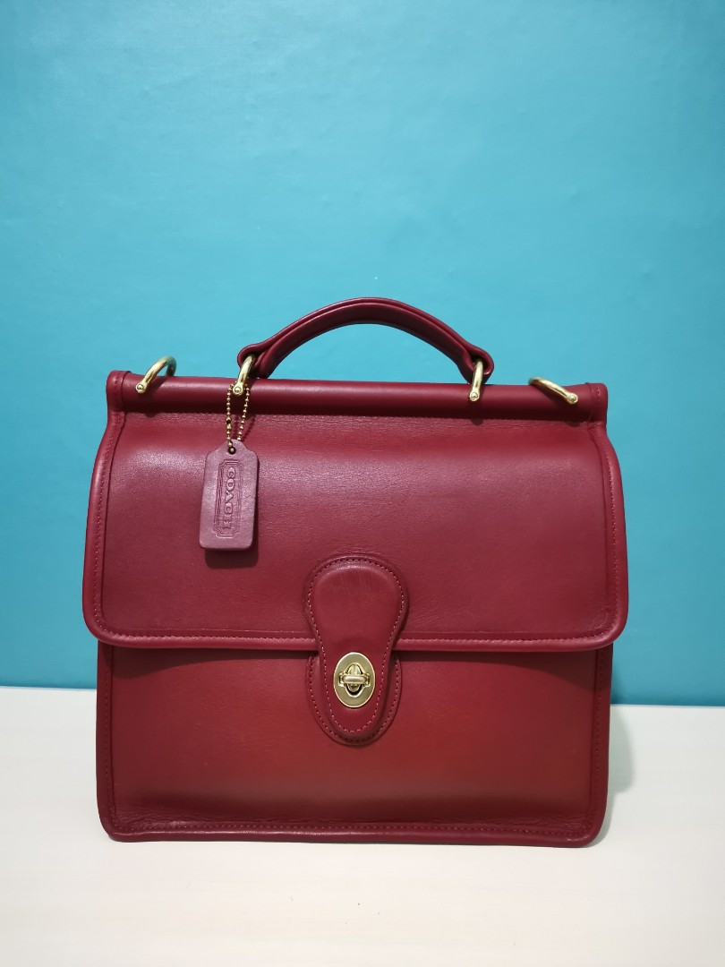 Coach Vintage Willis in Red (2), Luxury, Bags & Wallets on Carousell