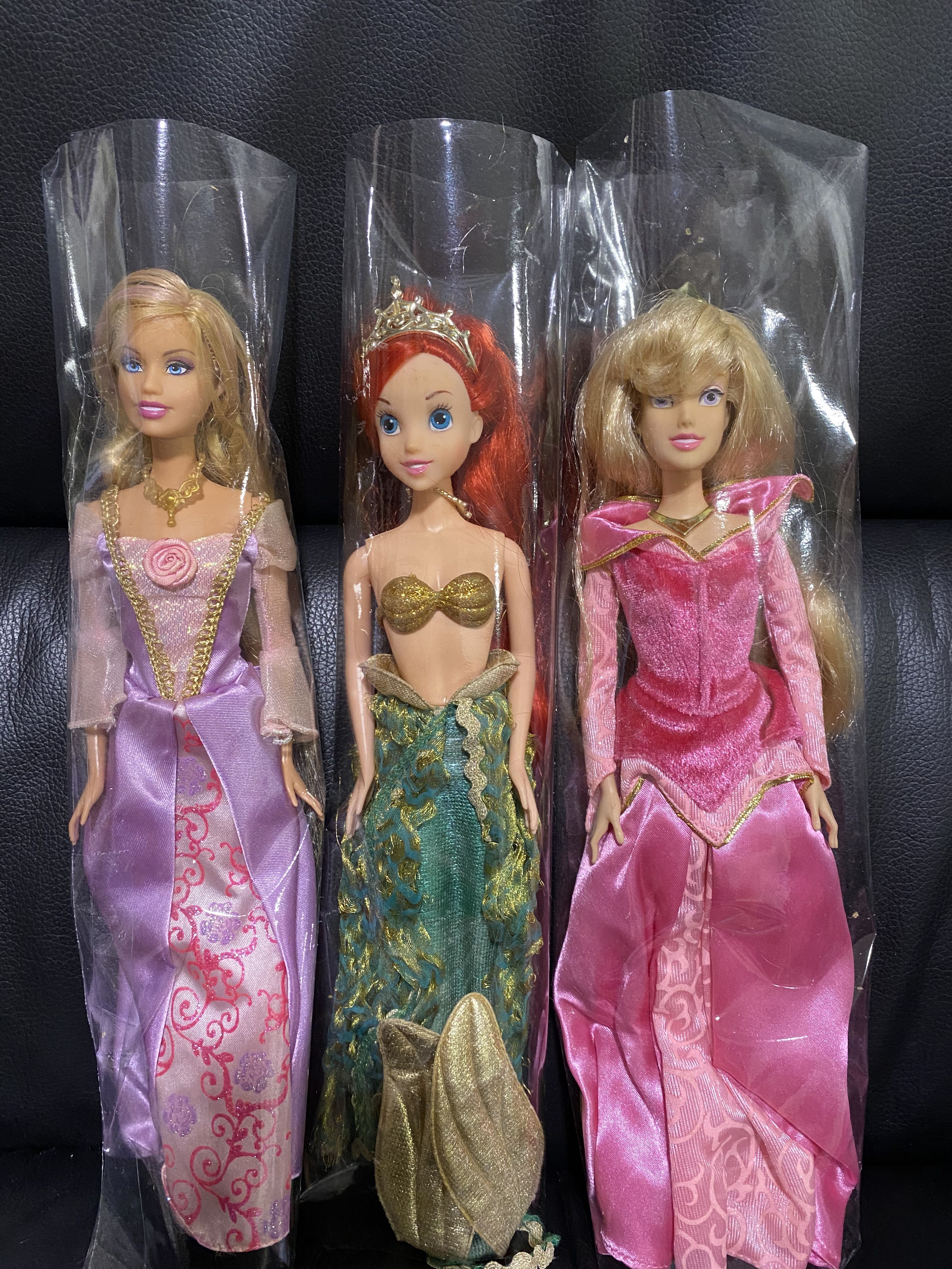 Disney princess/barbie dolls (Little mermaid & sleeping beauty ...