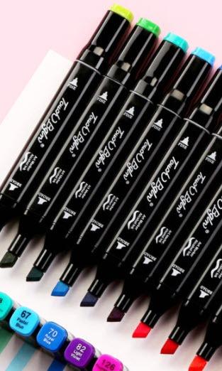 Double sides markers - set of 60, Hobbies & Toys, Stationery & Craft ...