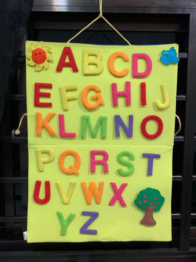 Felt Velcro Alphabets with Board, Hobbies & Toys, Toys & Games on Carousell