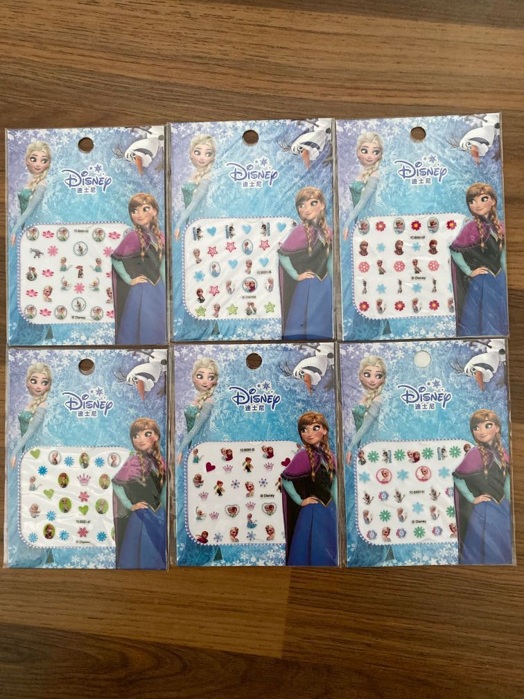 Frozen Elsa Anna kids nail stickers, Babies & Kids, Babies & Kids ...