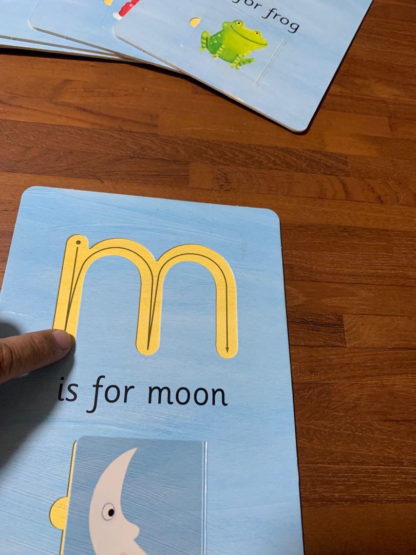 Interactive alphabet card with tracks to trace & flaps to lift, Books ...