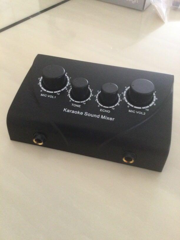 Karaoke mixer with 2 mic inputs, Audio, Other Audio Equipment on Carousell