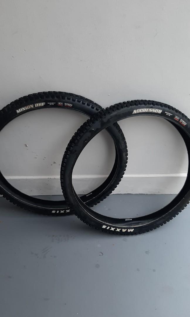 Maxxis 29er Minion DHF n Agressor both 2.50, Sports Equipment, Bicycles ...