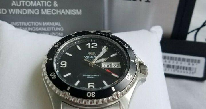 Orient FAA02001B9 Ray Raven II Automatic Black Dial Stainless Steel Men ...