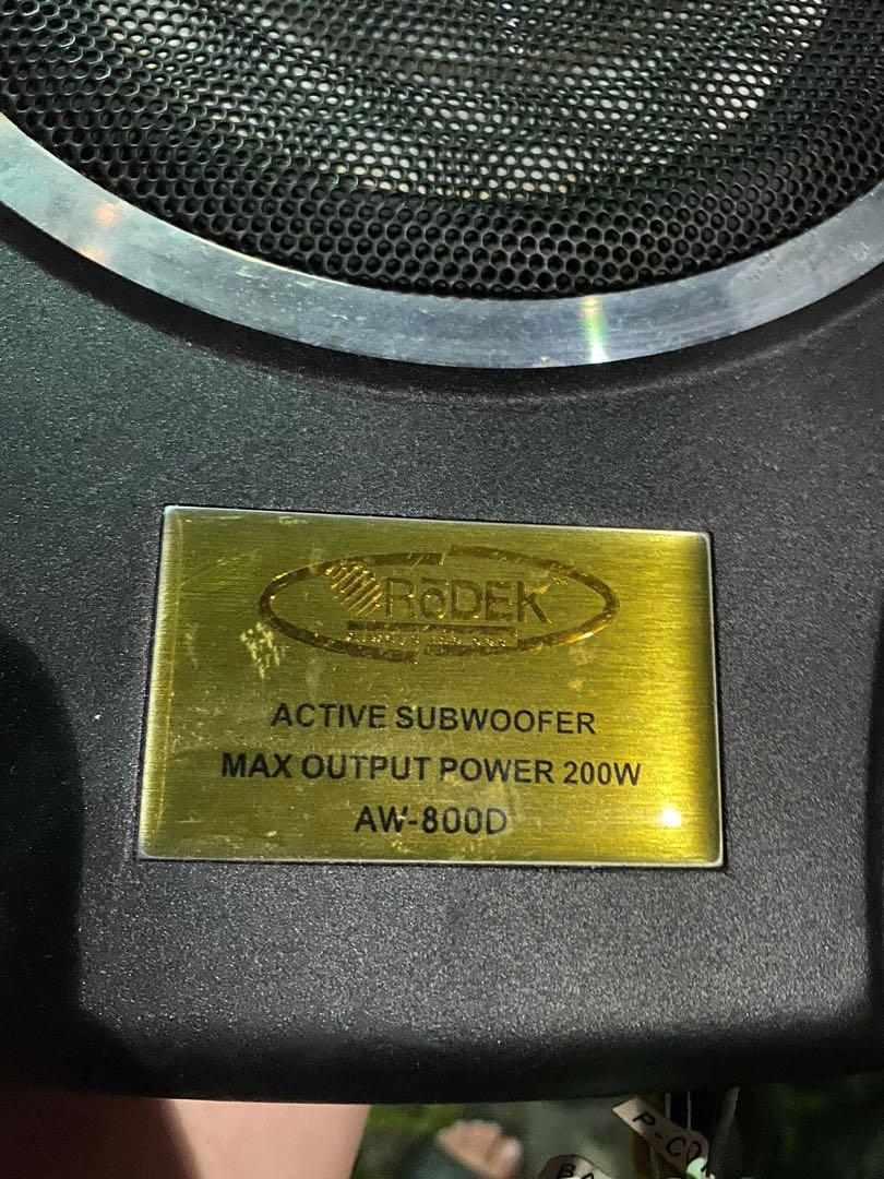 Rodek active sub woofer (AW-800D), Car Accessories, Accessories on ...