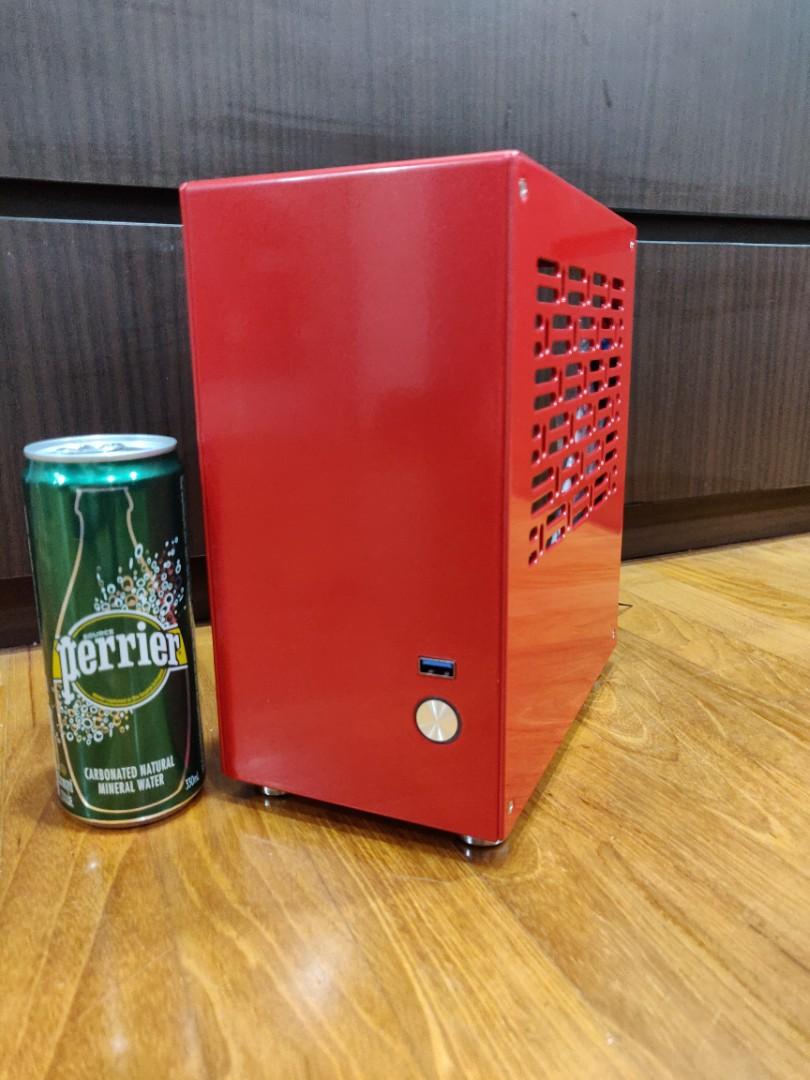 Full Metal Red SFF ITX Case with Front USB Port, Computers & Tech ...