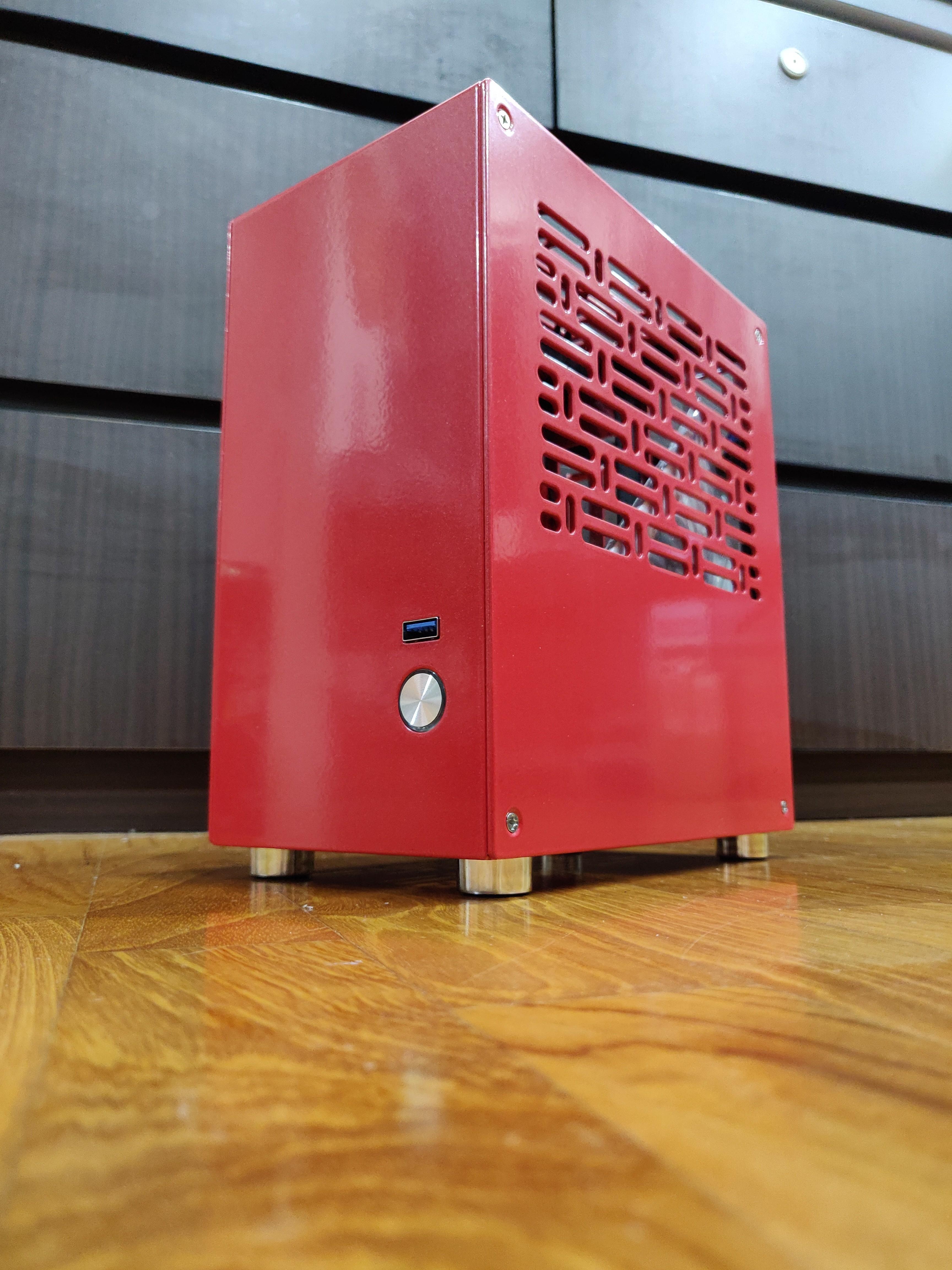 Full Metal Red SFF ITX Case with Front USB Port, Computers & Tech ...