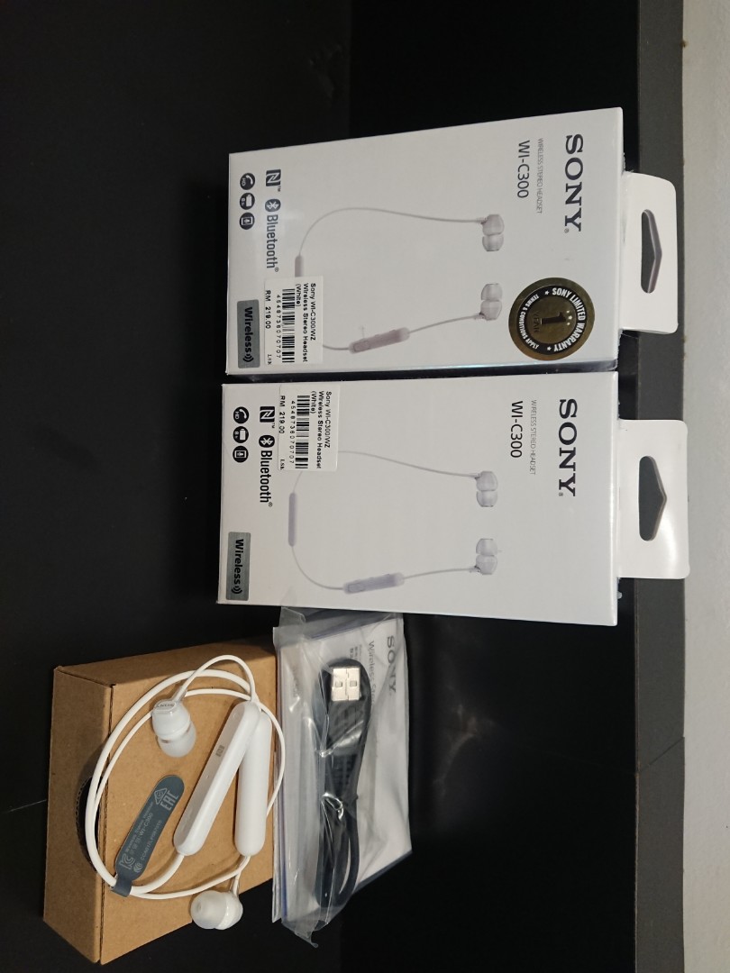Sony WI-C300 Wireless Stereo Headset New Open Seal, Audio, Headphones ...