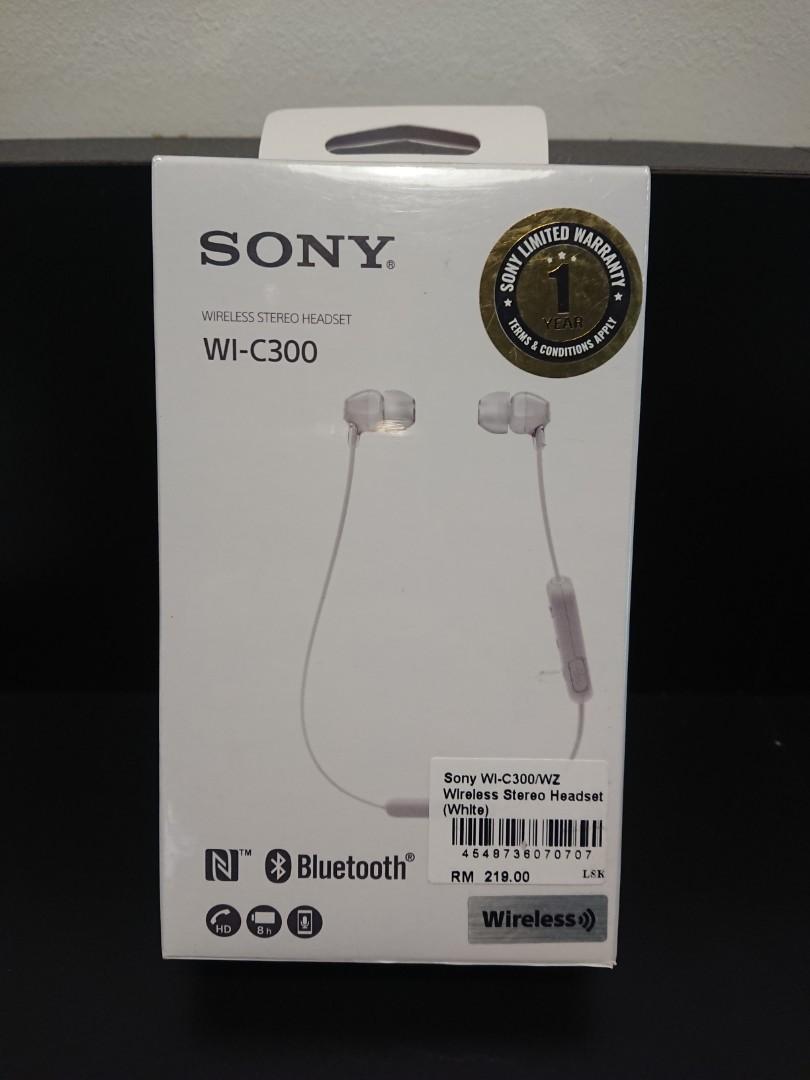 Sony WI-C300 Wireless Stereo Headset New Open Seal, Audio, Headphones ...