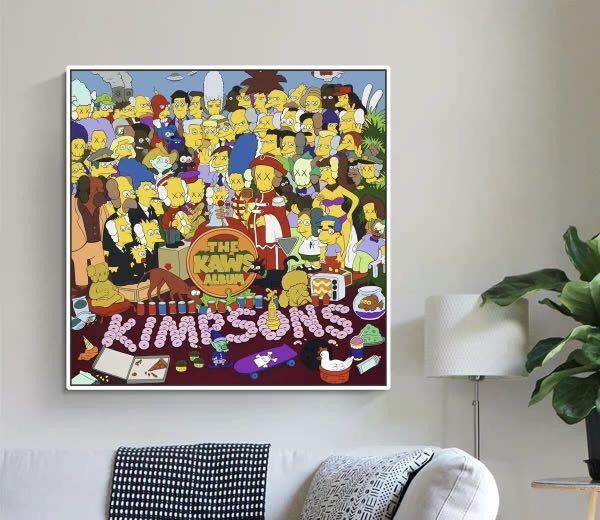 The Simpsons Kaws Painting, Hobbies & Toys, Stationery & Craft, Art ...