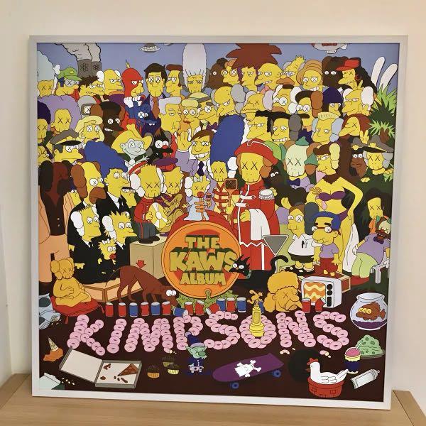 The Simpsons Kaws Painting, Hobbies & Toys, Stationery & Craft, Art ...