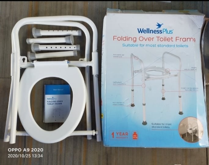 WELLNESS PLUS Folding Over-Toilet-Frame (Item Code 338), Health ...