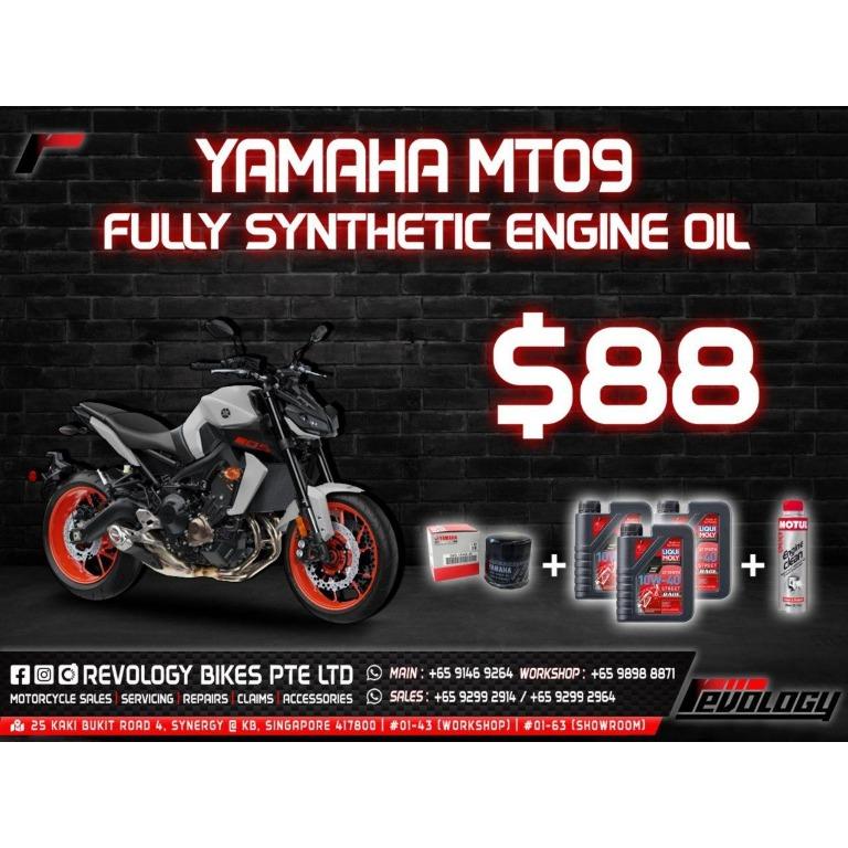 YAMAHA MT09 FULLY SYNTHETIC ENGINE OIL PACKAGE PROMO!, Motorcycles ...