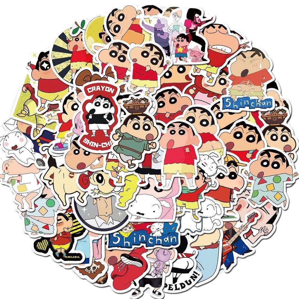 [50Pcs] Crayon Shin-chan Stickers Cute Japanese Anime Sticker For ...