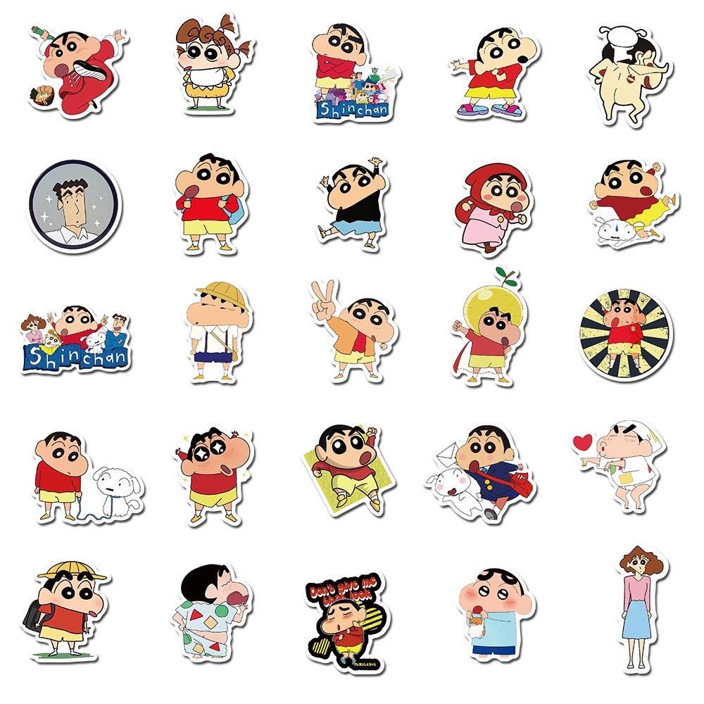 [50Pcs] Crayon Shin-chan Stickers Cute Japanese Anime Sticker For ...