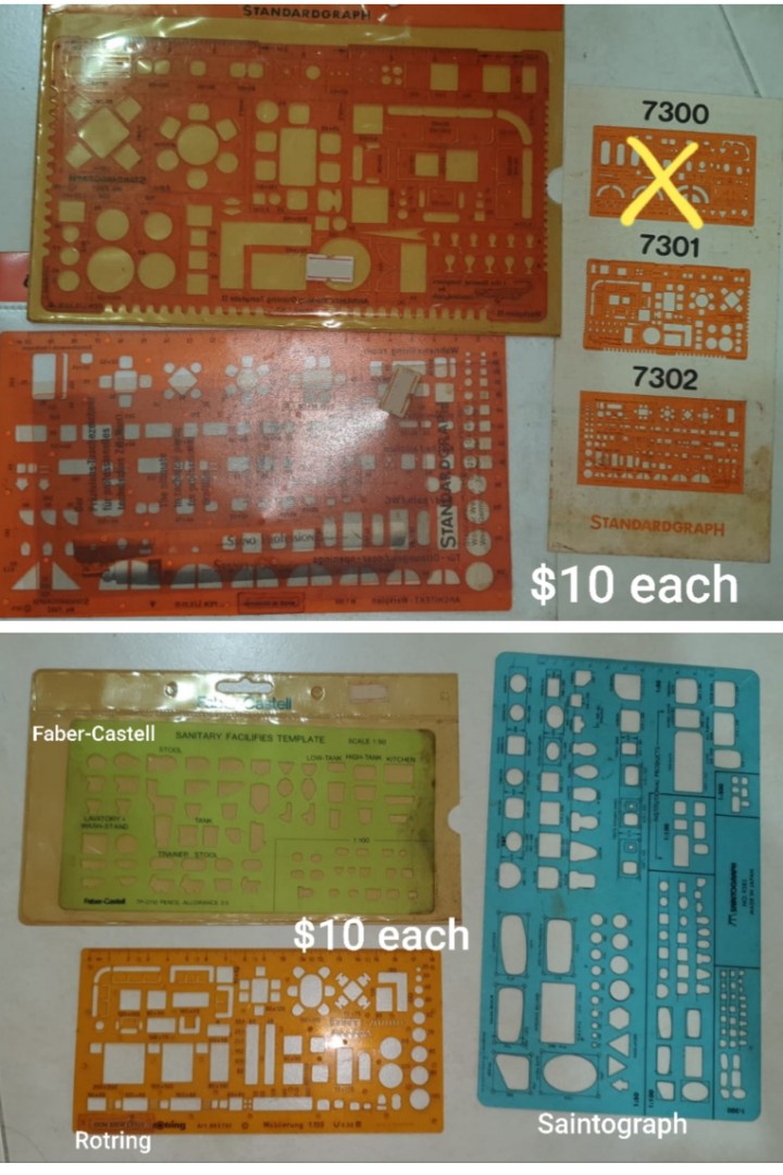 Architectural Drawing Template Stencil, Hobbies & Toys, Stationery ...