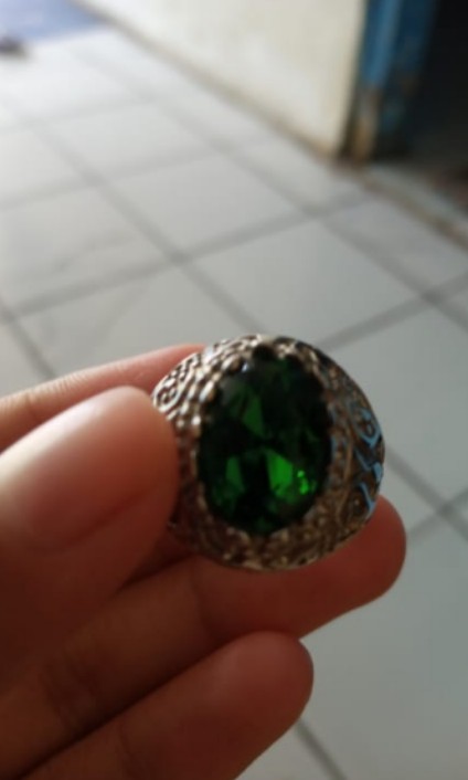 Batu Green kalsedon ring titanium super, Antik, Jam & Perhiasan di ...