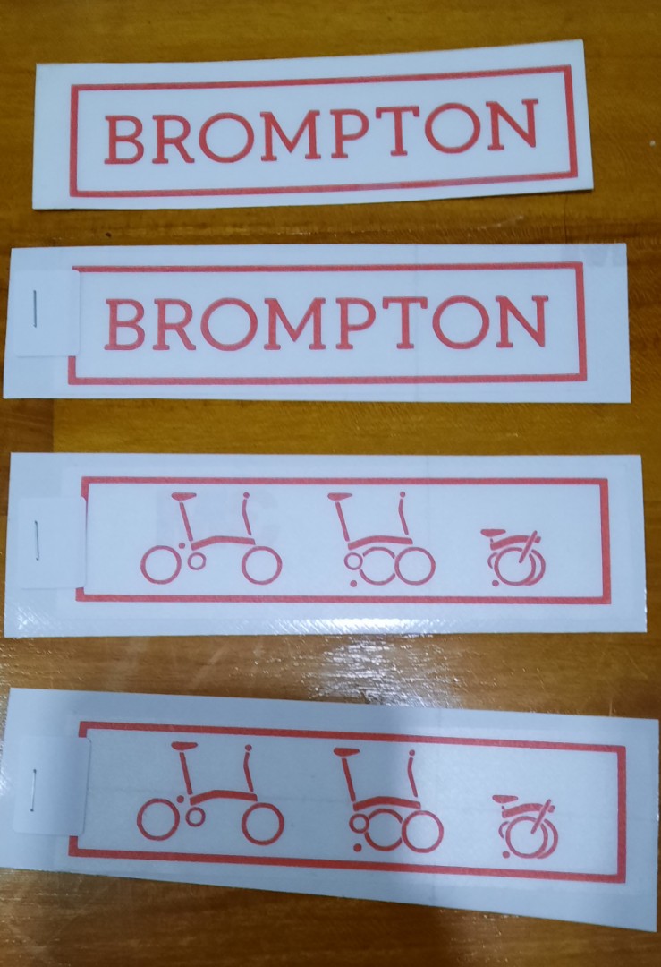 Brompton stickers, Sports Equipment, Bicycles & Parts, Parts & Accessories on Carousell